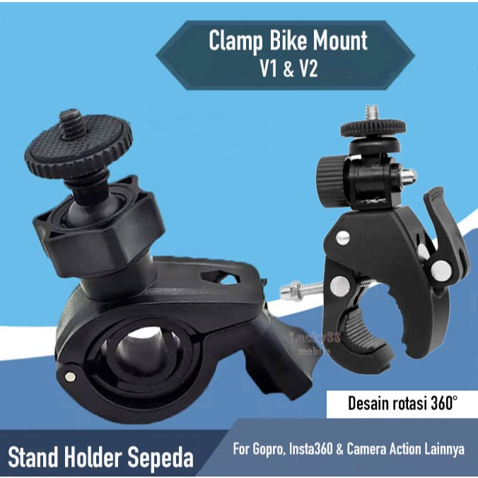 Jual Holder Sepeda Bisa Diputar 360° Untuk Camera Action Gopro Insta360 ...