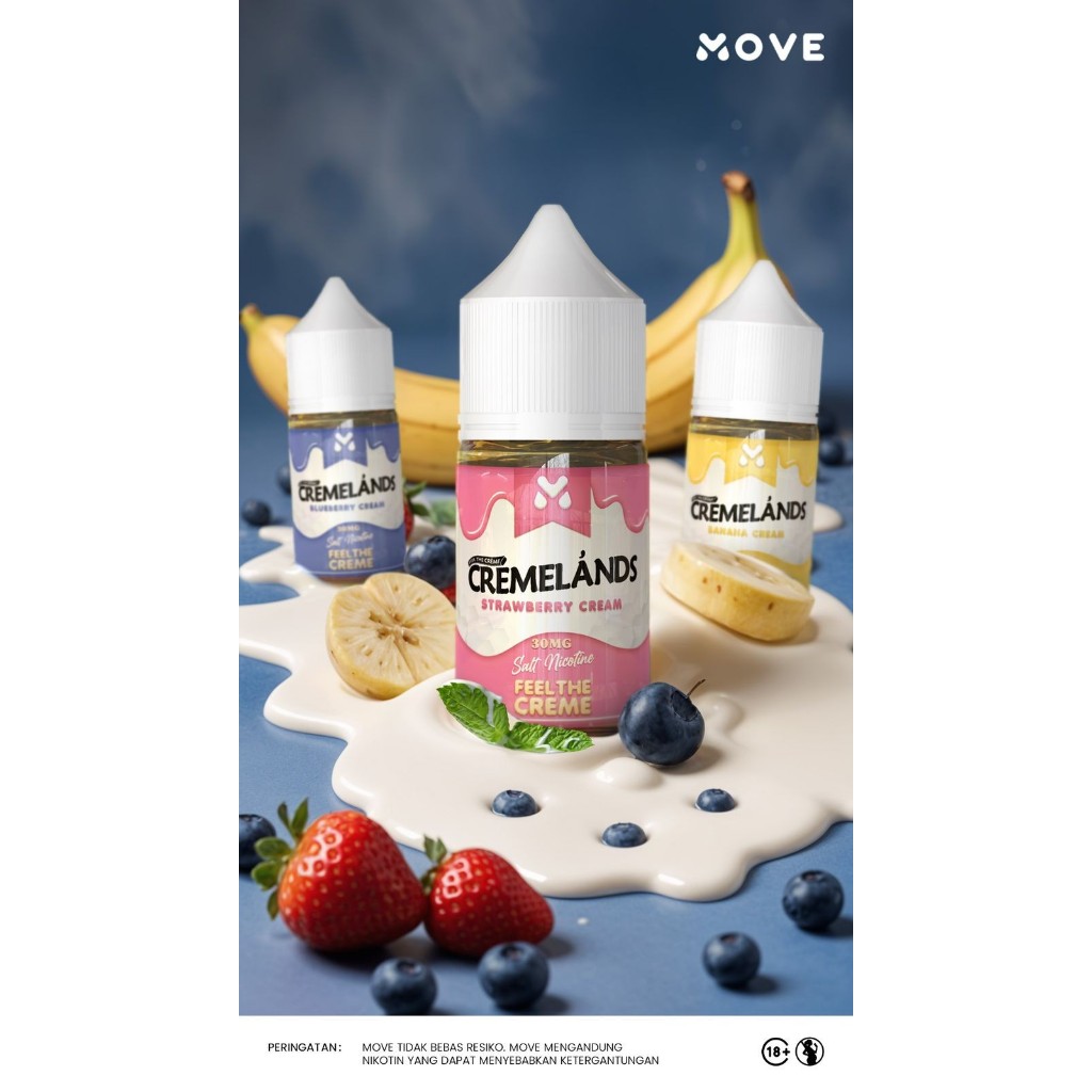 Jual LIQUID CREMELANDS SALTNIC SENSASI MILD HILT 30ML BY MOVE JUICE ...