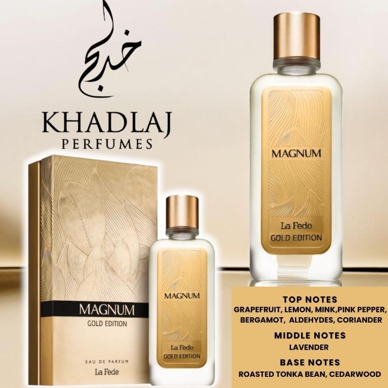 Jual LA FEDE MAGNUM GOLD EDITION by Khadlaj Edp 100ml | Shopee Indonesia