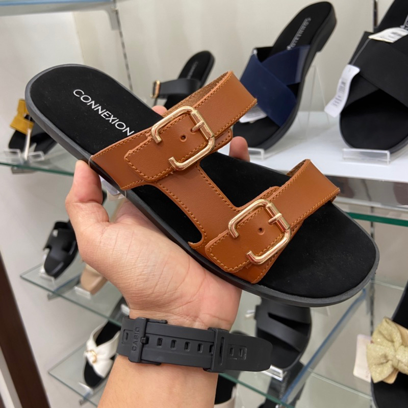 Jual Connexion sandal flat wanita super ringan dan comfy 36-40 | Shopee ...