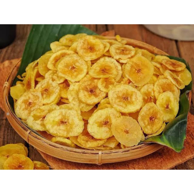 Jual 1kg keripik pisang koin manis dibalut lelehan gula pasir premium ...