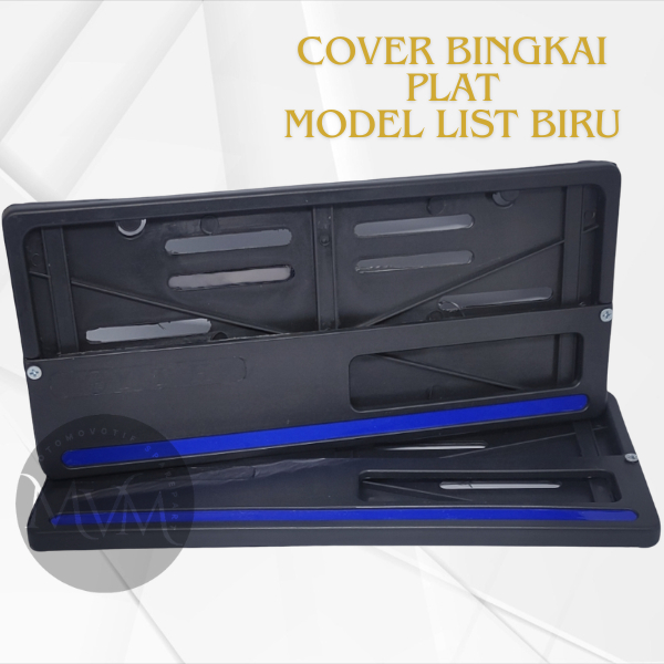 Jual Cover Dudukan Bingkai Plat Model List Warna Biru Universal Semua ...