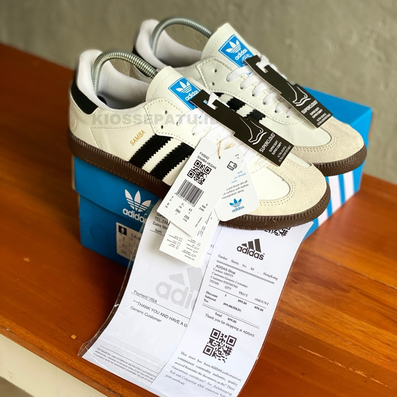 Jual CUCI GUDANG !!! Sepatu Adds Samba Og Samba Vegan White Gum black ...