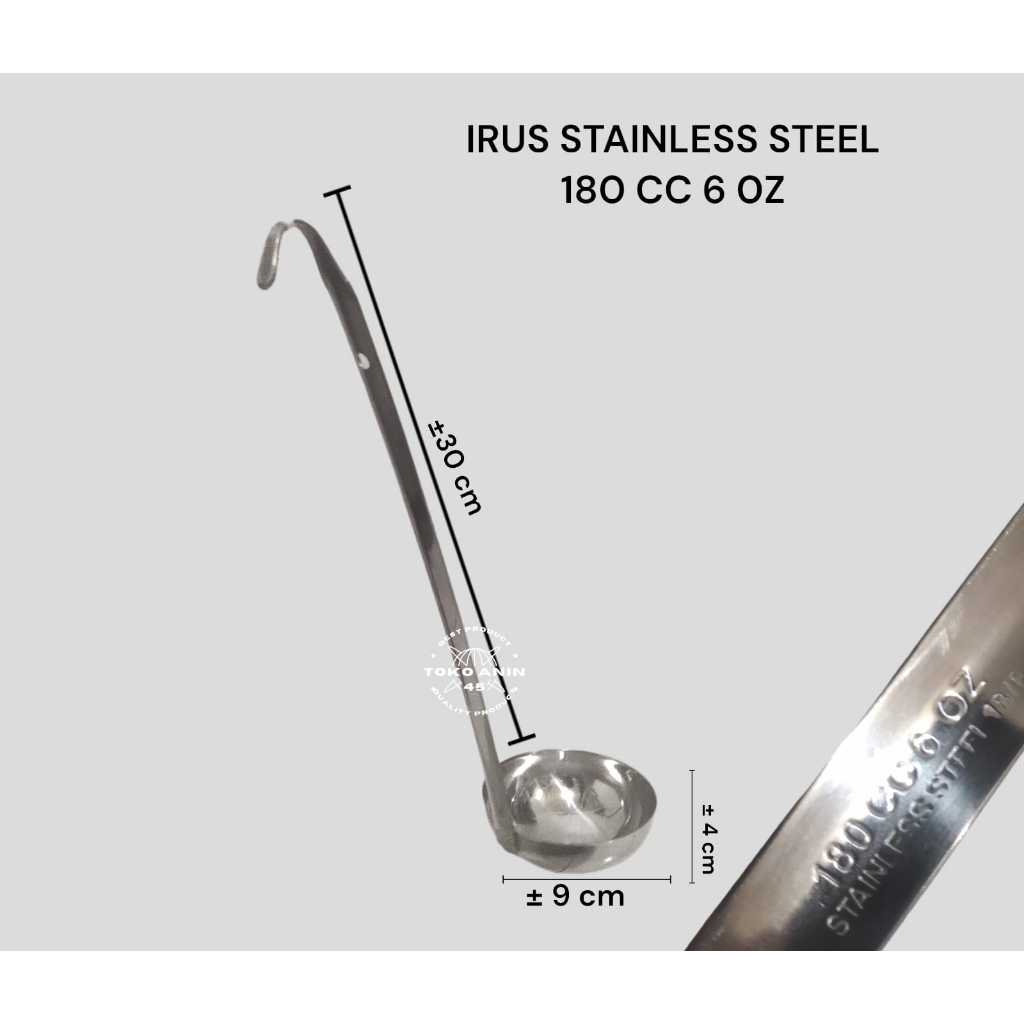 Jual irus bakso kuah stainless steel 180 cc centong kuah stainless ...