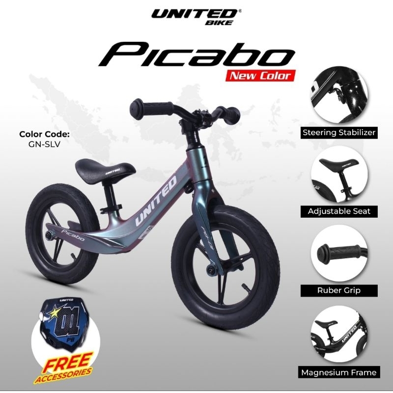Jual Pushbike Balance Bike United Picabo PB01 Sepeda Keseimbangan Anak Ukuran 12 inch | Shopee ...