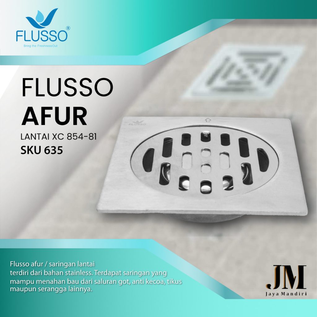 Jual Flusso Saringan Air Kamar Mandi Floor Drain Afur Lantai Saringan Got Stainless | 635 ...