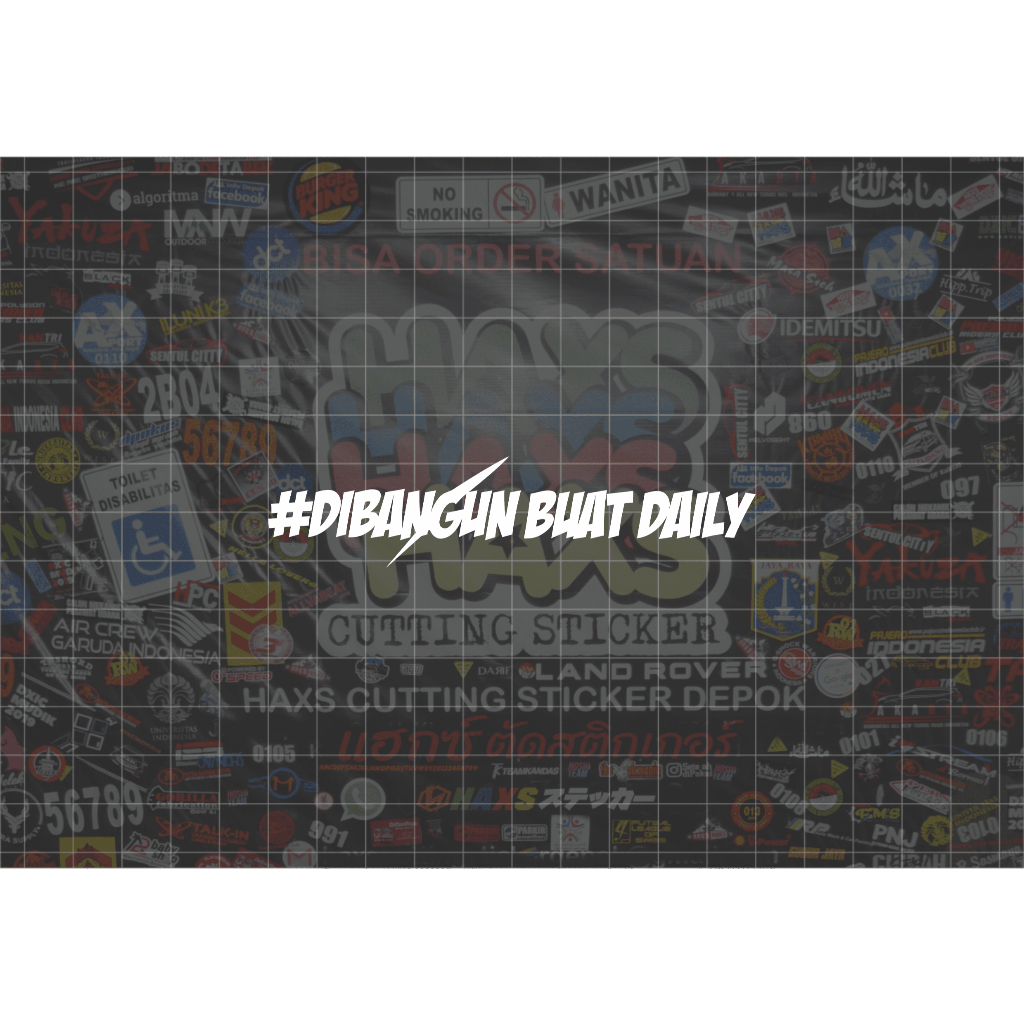 Jual Cutting Sticker Dibangun Buat Daily Ukuran 10 Cm Untuk Motor ...
