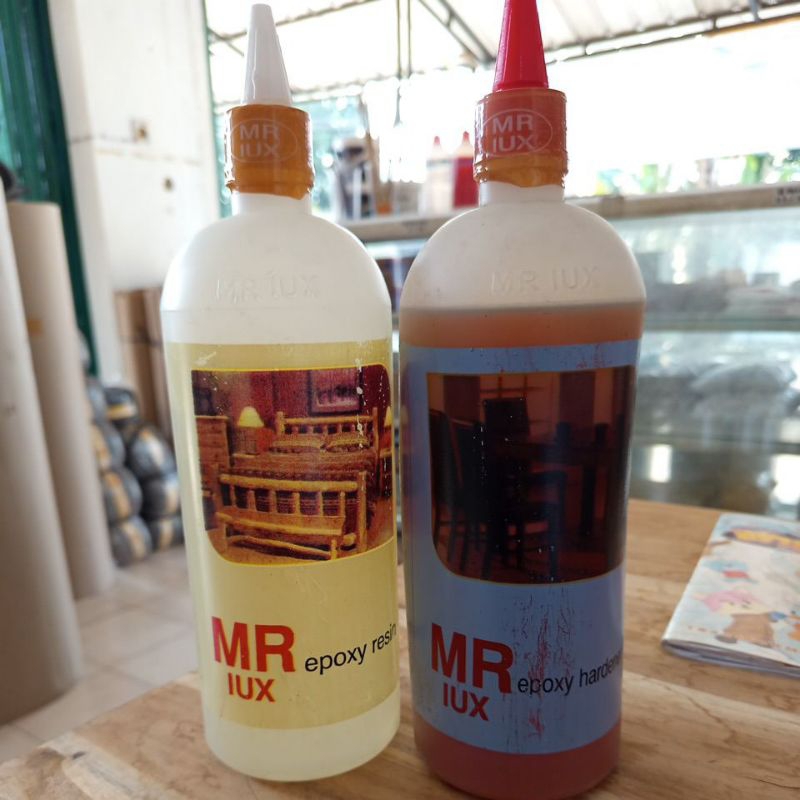 Jual Lem Poxy MR Lux 1 Kg set resin hardiner | Shopee Indonesia