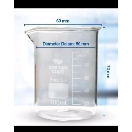 Jual Gelas Ukur Laboratorium Kimia Transparan Bahan Kaca Mika ...