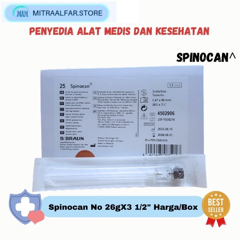Jual Spinocan No. 26gx3 1/2" B Braun Isi 25 pcs/Box | Shopee Indonesia