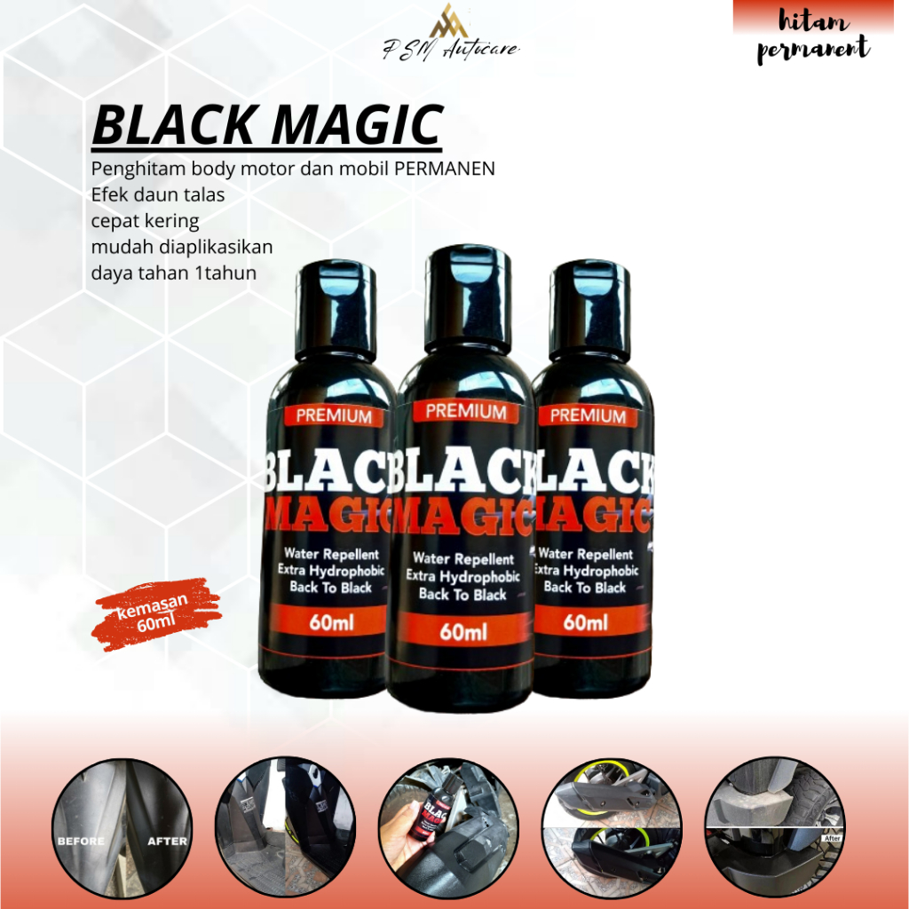 Jual BLACK MAGIC 60ML, penghitam body motor permanen | Shopee Indonesia