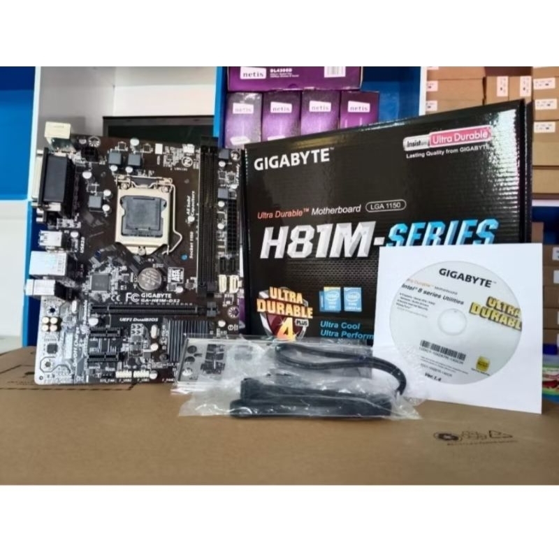 Jual Motherboard GIGABYTE H81M-DS2 Soket 1150 BONUS PROSESOR G ...