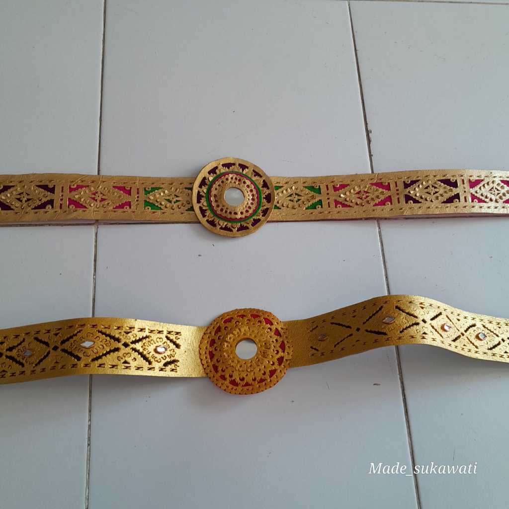 Jual Sabuk Pending Anak Ukiran Kulit Tari Bali Ikat Pinggang Tari Bali ...