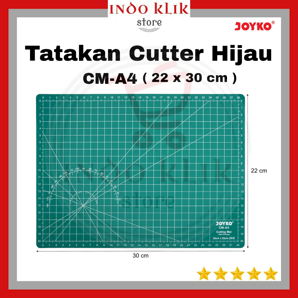 Jual Cutting Mat Ukuran A4 Joyko / Alas Potong Kertas CM-A4 / Tatakan Cutter Hijau CM A4 ...
