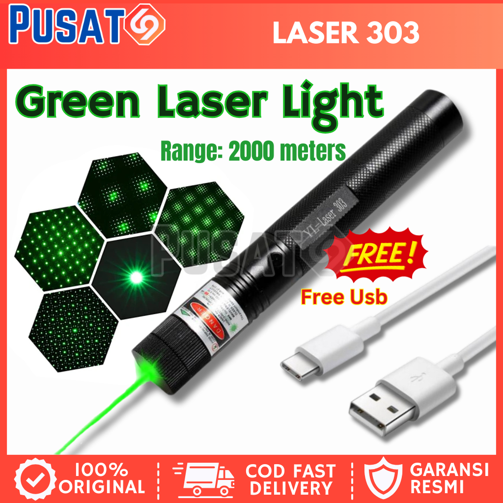 Jual Green Laser Lampu Led / Green Laser Pointer 303 | Shopee Indonesia