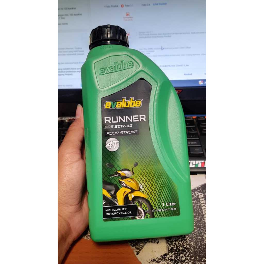 Jual OLI MESIN EVALUBE RUNNER 4T 20W-40 OLI 4T evalube runner 4tak ...
