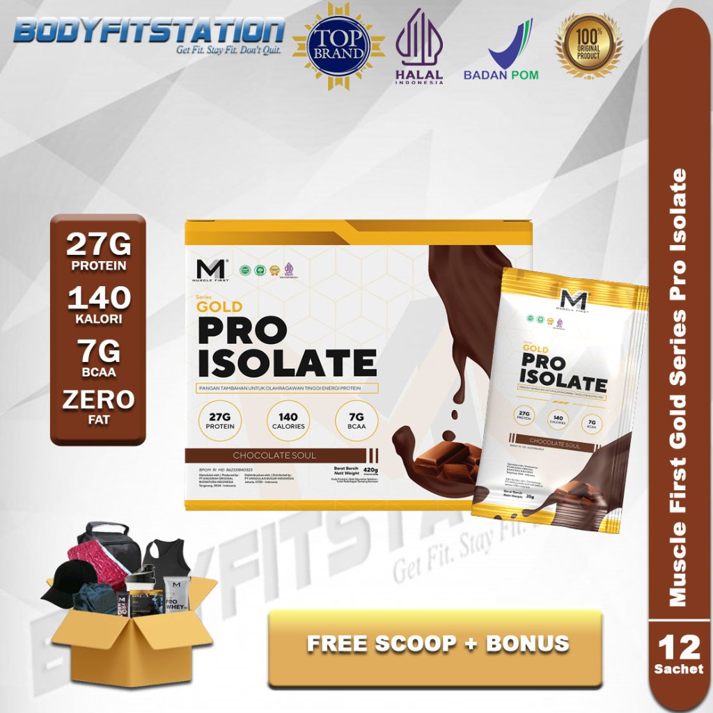 Jual Muscle First Gold Pro Isolate 1 box 12 Sachets / fit fitness gym ...