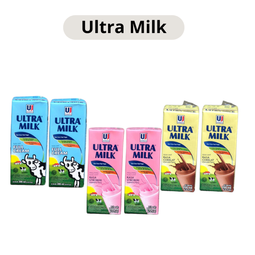 Jual Ultra Milk Susu UHT Variant - Susu Kemasan - Milk Drink | Shopee ...