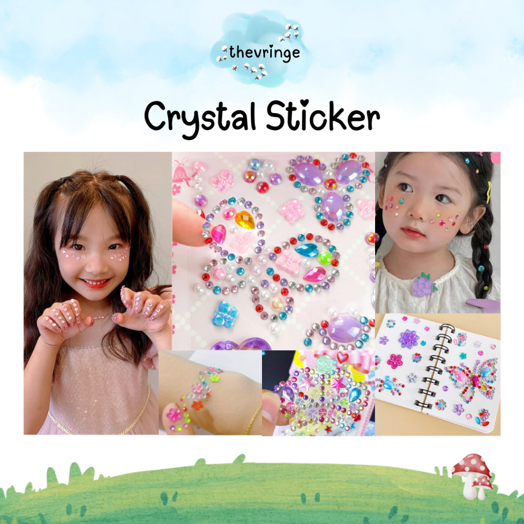 Jual Crystal Sticker Deco stiker diamond tangan casing scrapbook face ...