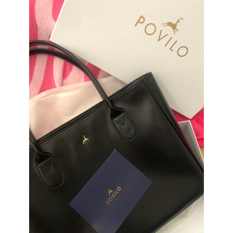Jual Povilo Laras Tote Bag Black | Shopee Indonesia