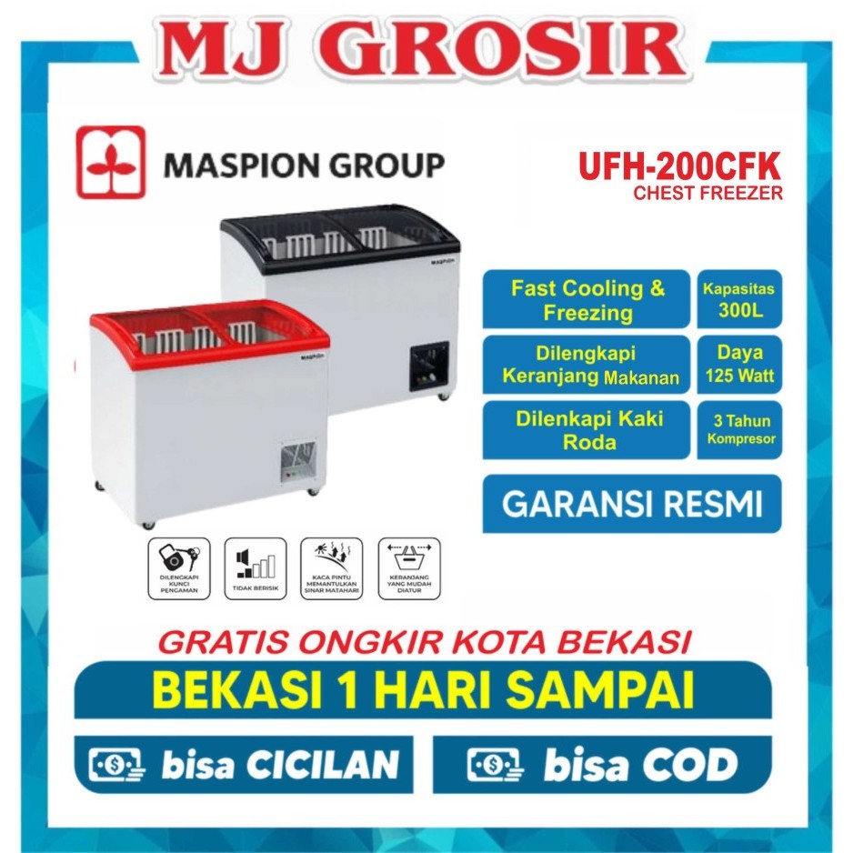 Jual MASPION UFH 200 C CHEST FREEZER BOX 200 LITER LEMARI PEMBEKU ...