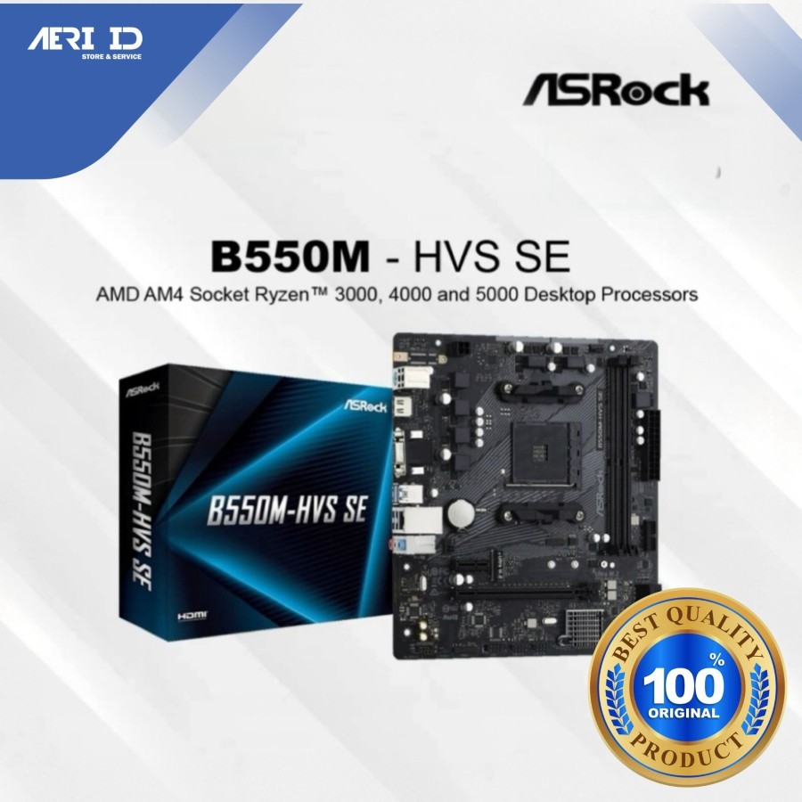 Jual Motherboard Asrock B550M-HVS SE - AMD AM4 | Shopee Indonesia