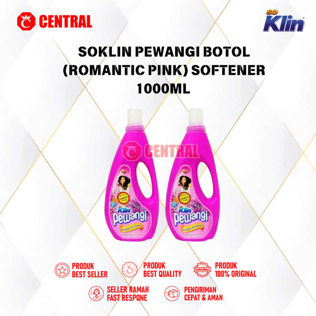 Jual SO KLIN SOKLIN PEWANGI BOTOL (ROMANTIC PINK) SOFTENER 1000ML ...