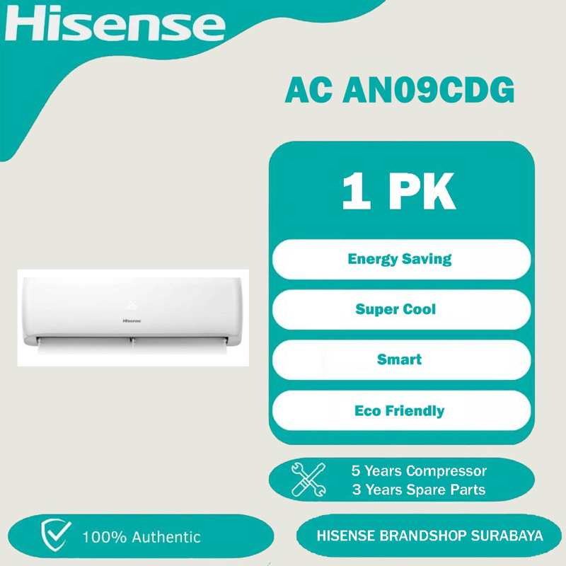 Jual Hisense AC Air Conditioner Standart 1 PK - AN09CDG (Indoor+Outdoor ...