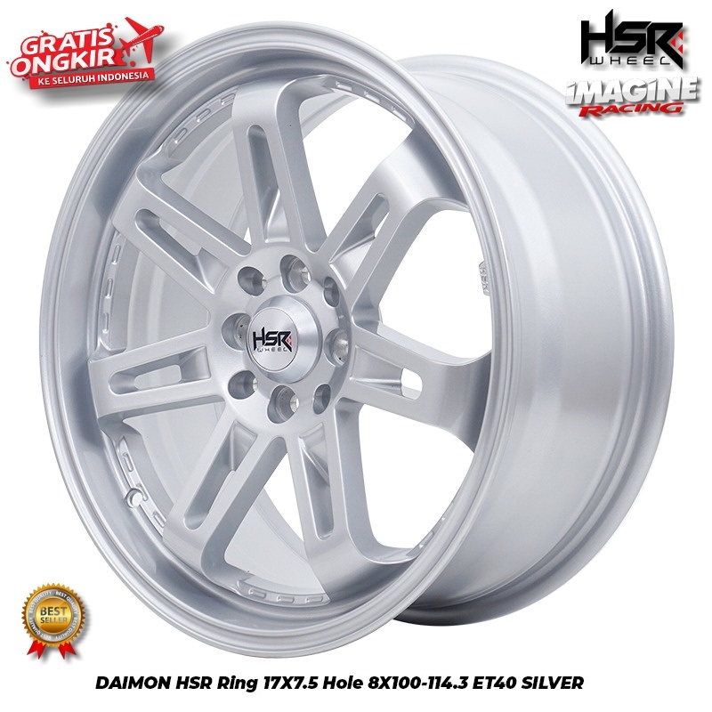 Jual Velg racing mobil ring 17 xenia livina raize jazz hole 4x100-114,3 hsr daimon | Shopee ...