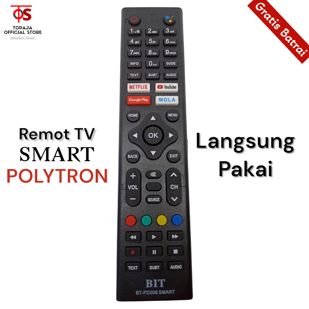 Jual VSR Remote SMART LED TV POLYTRON Langsung Pakai Tanpa Program ...