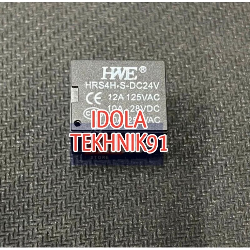 Jual Relay Rilay DC 24V 10A 5 Kaki HWE Hitam | Shopee Indonesia