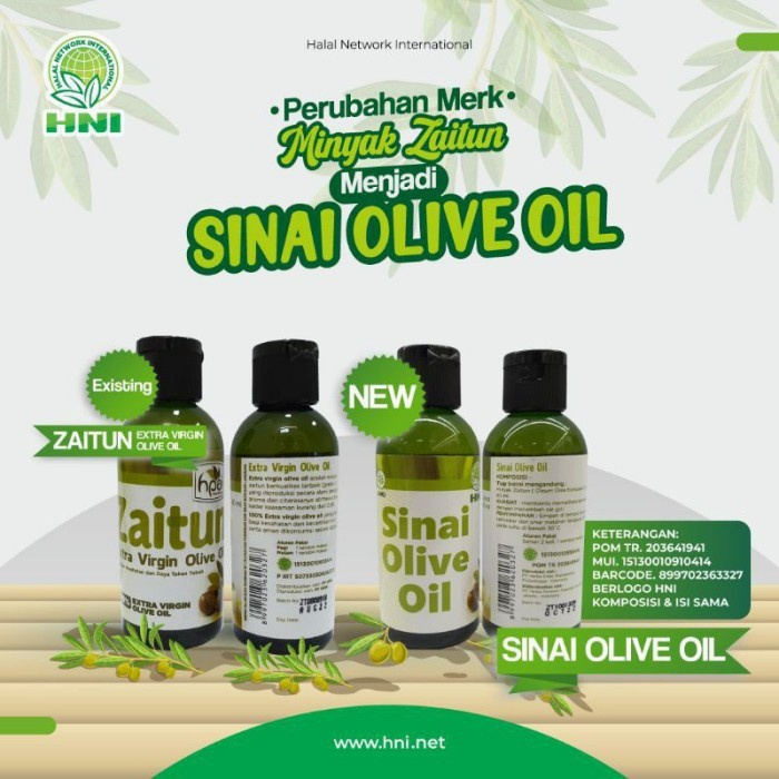 Jual HNI OLIVE OIL GRADE A/SINAI OLIVE OIL (EXP DES 2025) | Shopee ...