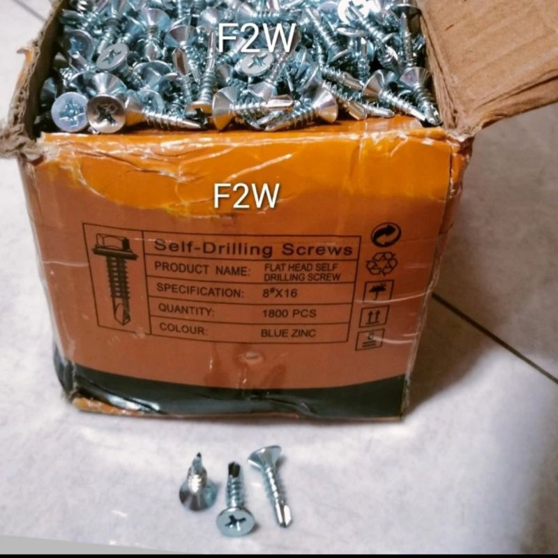 Jual SDS FH (+) 8X16 HANGCHAO SEKRUP DRILLING SDS SKRUP PUTIH ROOFING ...