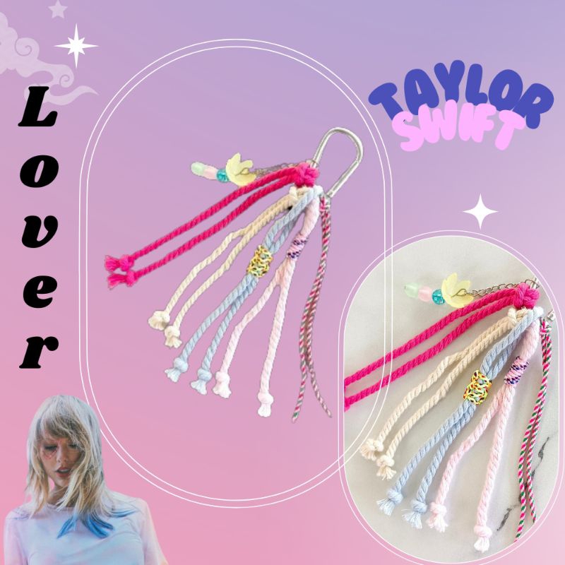 Jual MECRAME BAG CHARM TAYLOR SWIFT LOVER / AESTHETIC KEY CHAIN ...