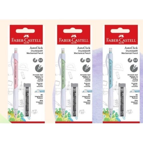 Jual Pensil Faber Castell Mechanical Pencil Auto Click 0.5 White Barrel ...