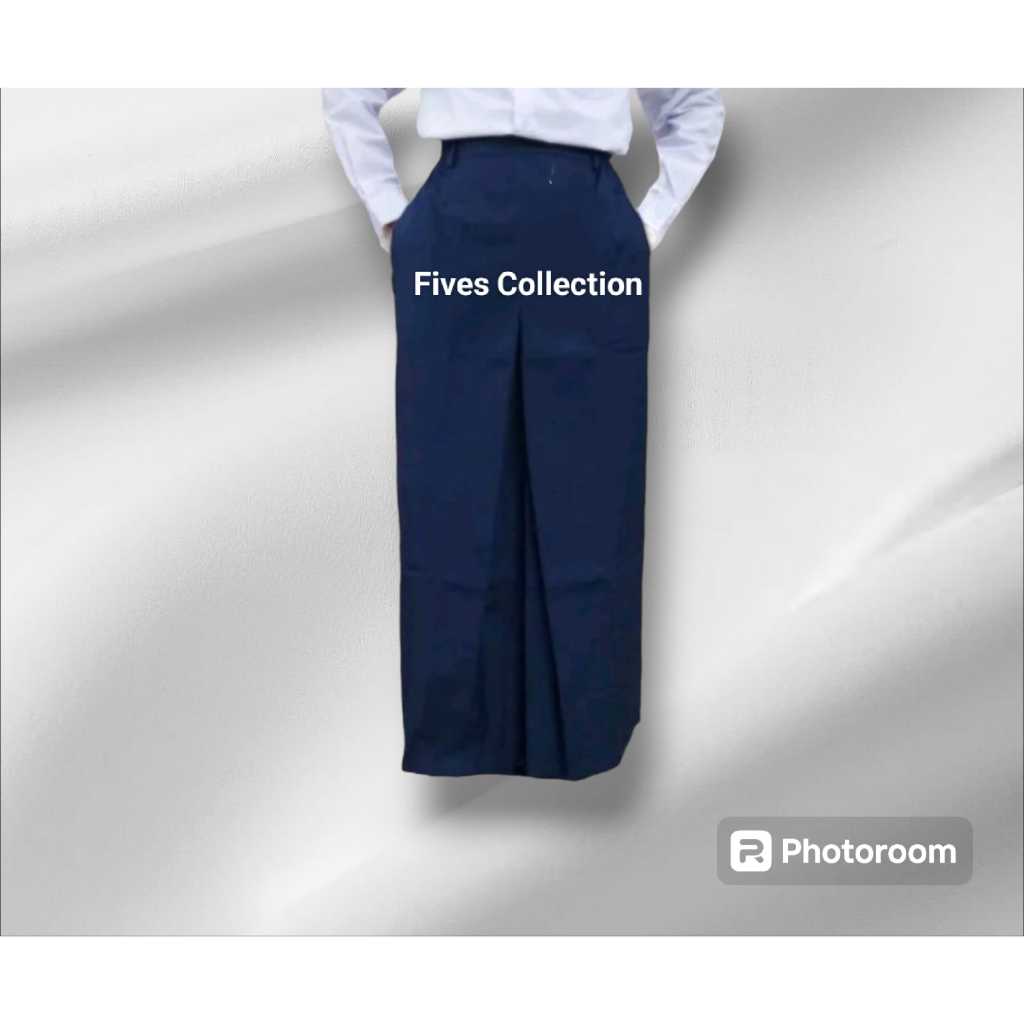 Jual Rok span panjang Biru belah 1 SMA SMK seragam smp sma seragam ...