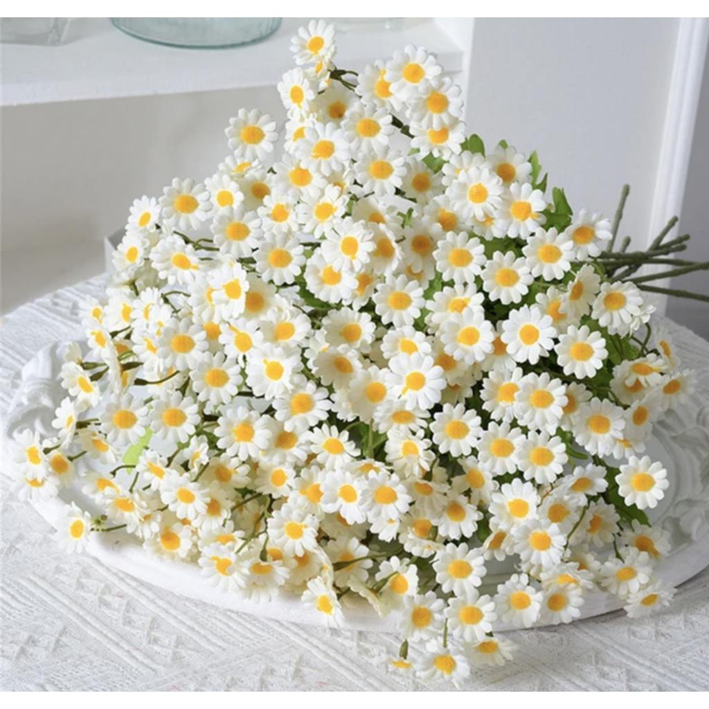 Jual Bunga Camomile Kamomel Daisy Tangkai 5 Cabang Kamomil Artificial ...