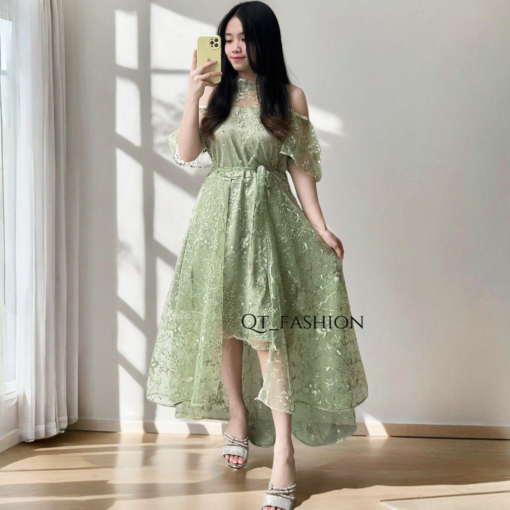 Jual Gaun Pesta Bridesmaid Dress Sabrina Wanita kondangan Dress Gereja ...