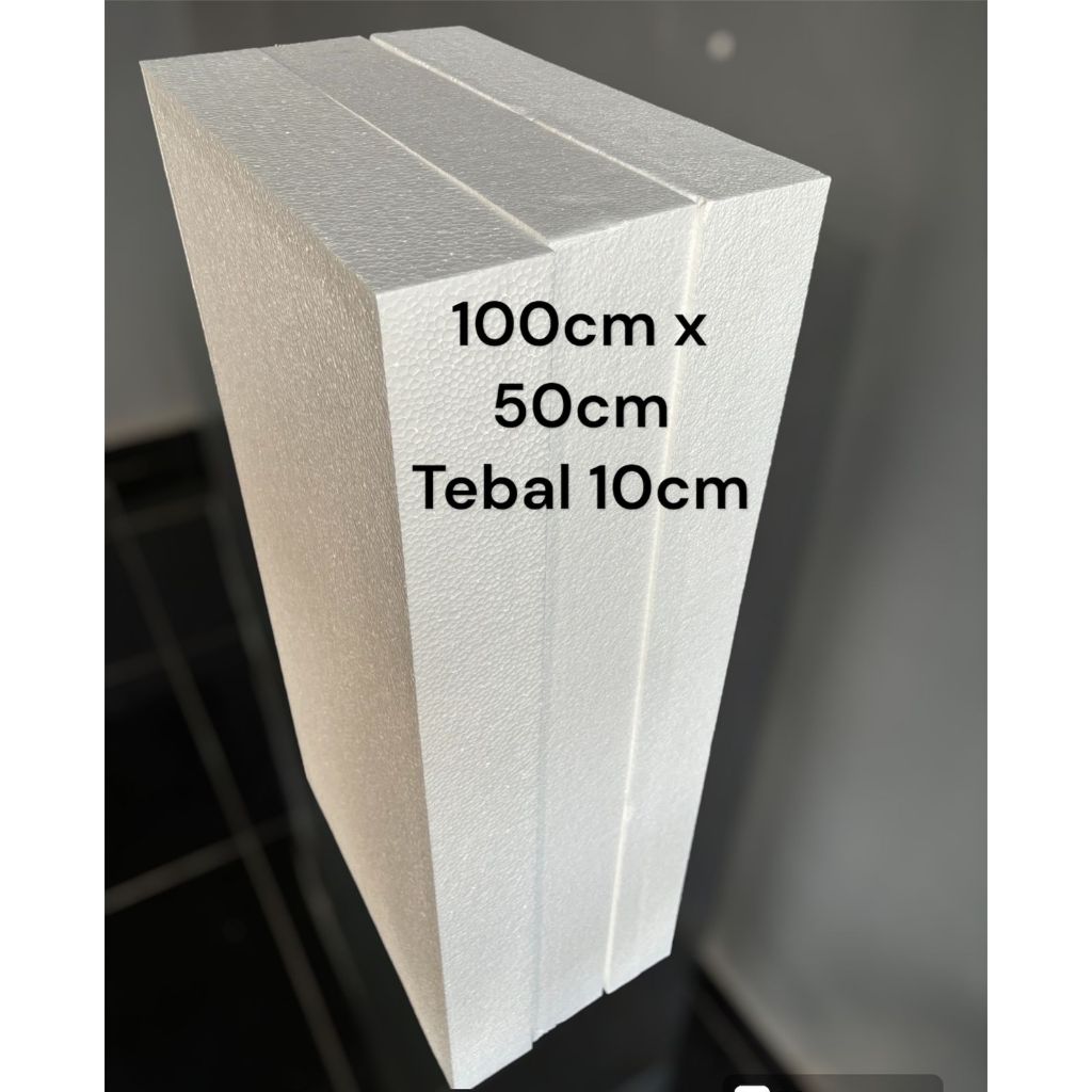 Jual LEMBARAN STYROFOAM TEBAL 10CM 100CM X 50CM X 10CM LOW MEDIUM HARD ...