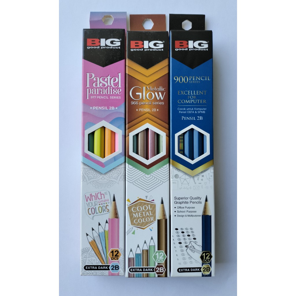 Jual [ 1 PAK Isi 12 pcs ] Pensil Pencil BIG 2B | Shopee Indonesia