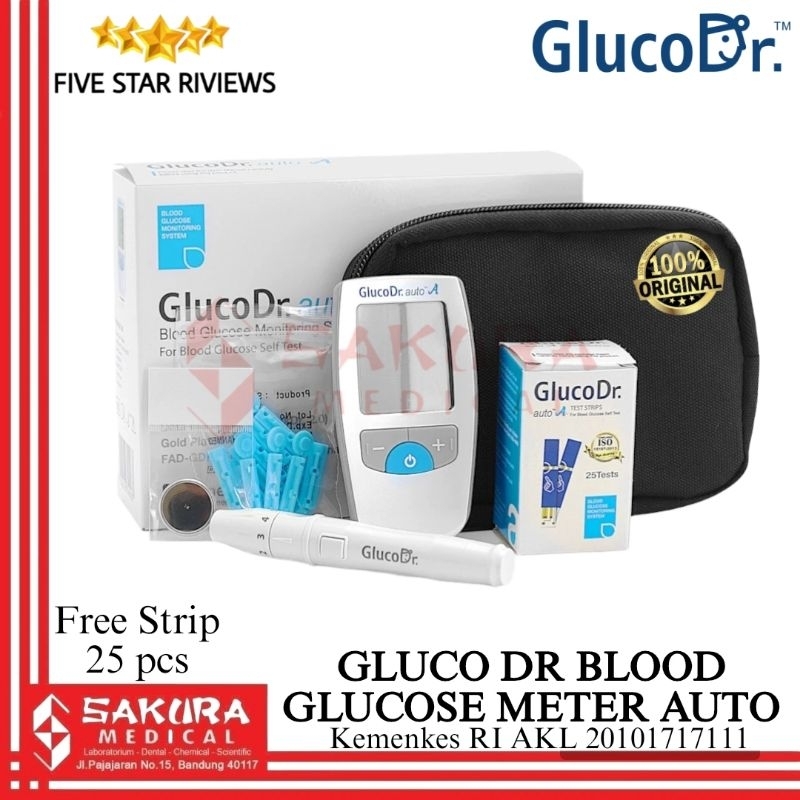 Jual Gluco dr blood glucose meter Auto +srip | Shopee Indonesia