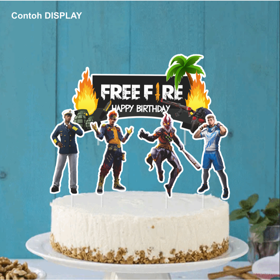 Jual Topper Kue Cake Kertas Free Fire Lucu Keren Kartun | Shopee Indonesia