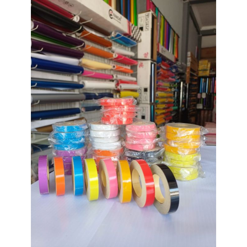 Jual STIKER LIST ROLL VELG MOTOR , MOBIL BAHAN POSPOR 1 CM | Shopee ...