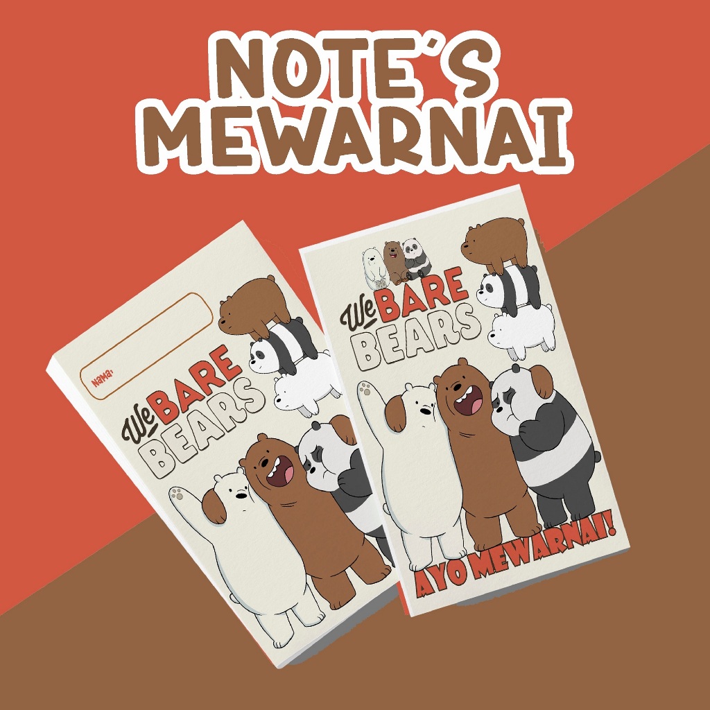 Jual Buku Mewarnai We Bare Bears - Note Mewarnai | Shopee Indonesia