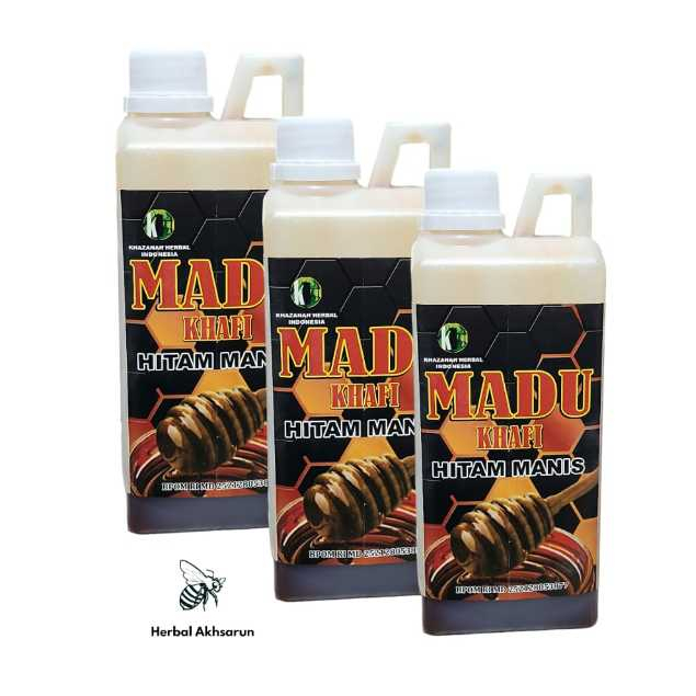 Jual Madu Hitam Manis Gamat Propolis Khafi Netto 1kg | Shopee Indonesia