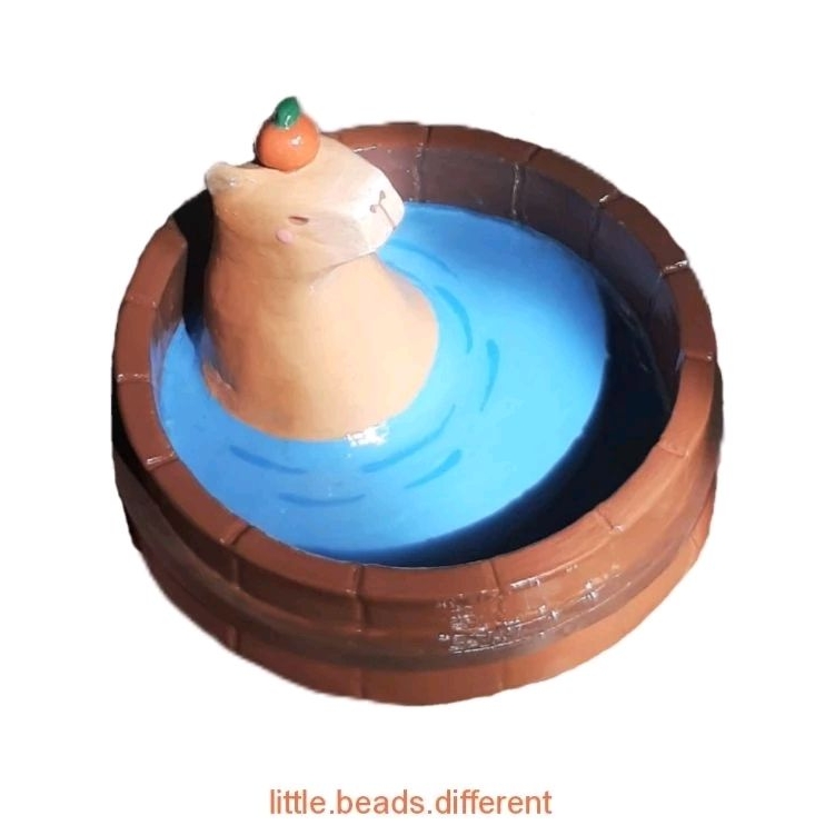Jual onsen capybara clay trinket dish tempat perhiasan asbak [READY ...