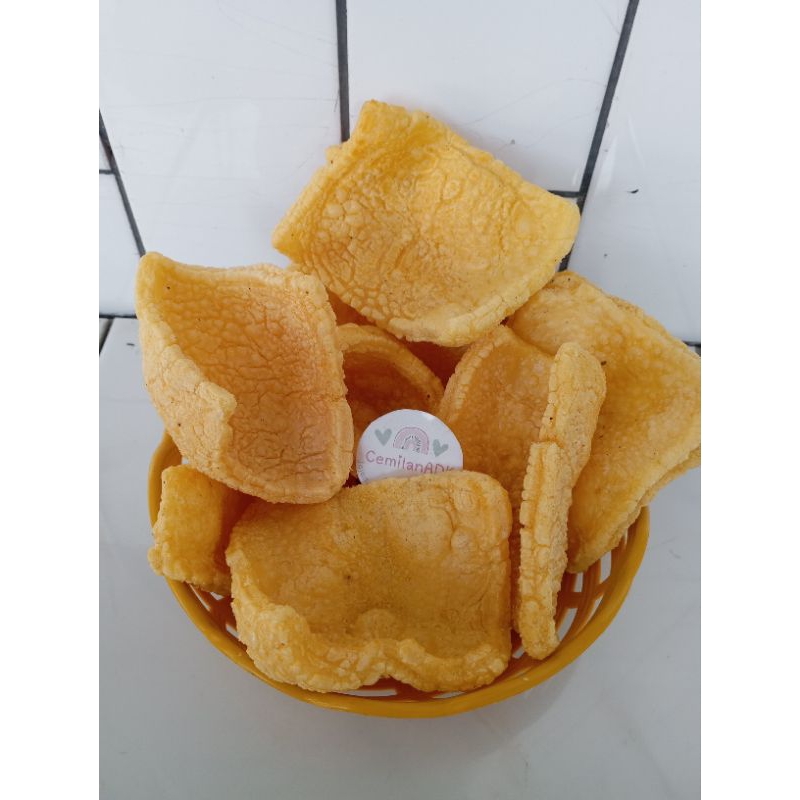 Jual kerupuk rambak kotak 250gram/krupuk sudah digoreng enak gurih ...