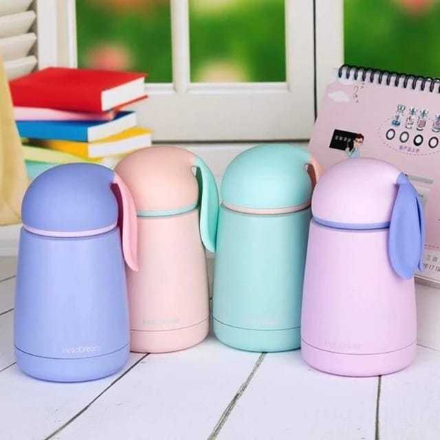 Jual B ( B000158 ) BOTOL MINUM KACA HELLO DREAM RABBITE + BOX 400 ML ...