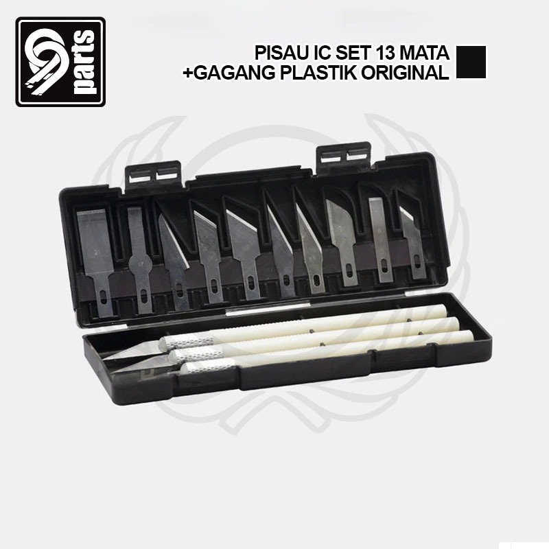 Jual Pisau Ic Set 13 Mata Plus Gagang Plastik Original | Shopee Indonesia