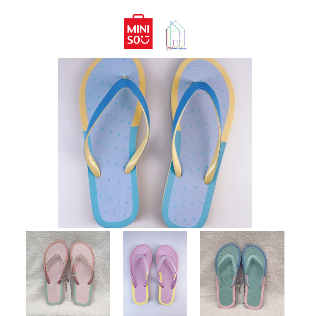 Jual OFFICIAL SANDAL MINISO Sandal Flip Flop Ice Cream Series Color ...